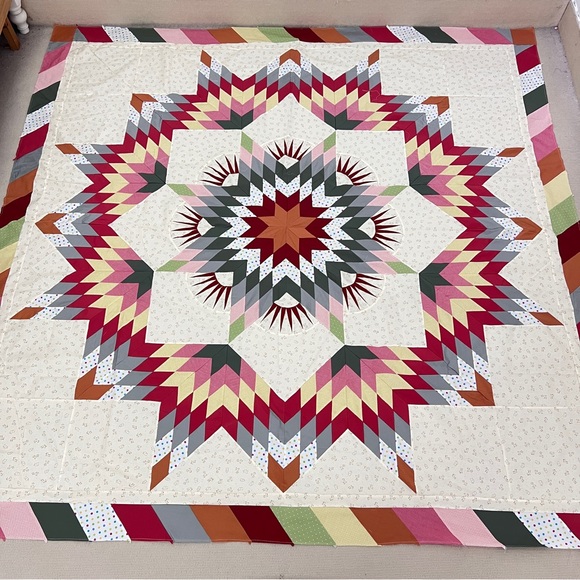 Handmade | Bedding | Native American Star Patchwork Cotton Quilt ...